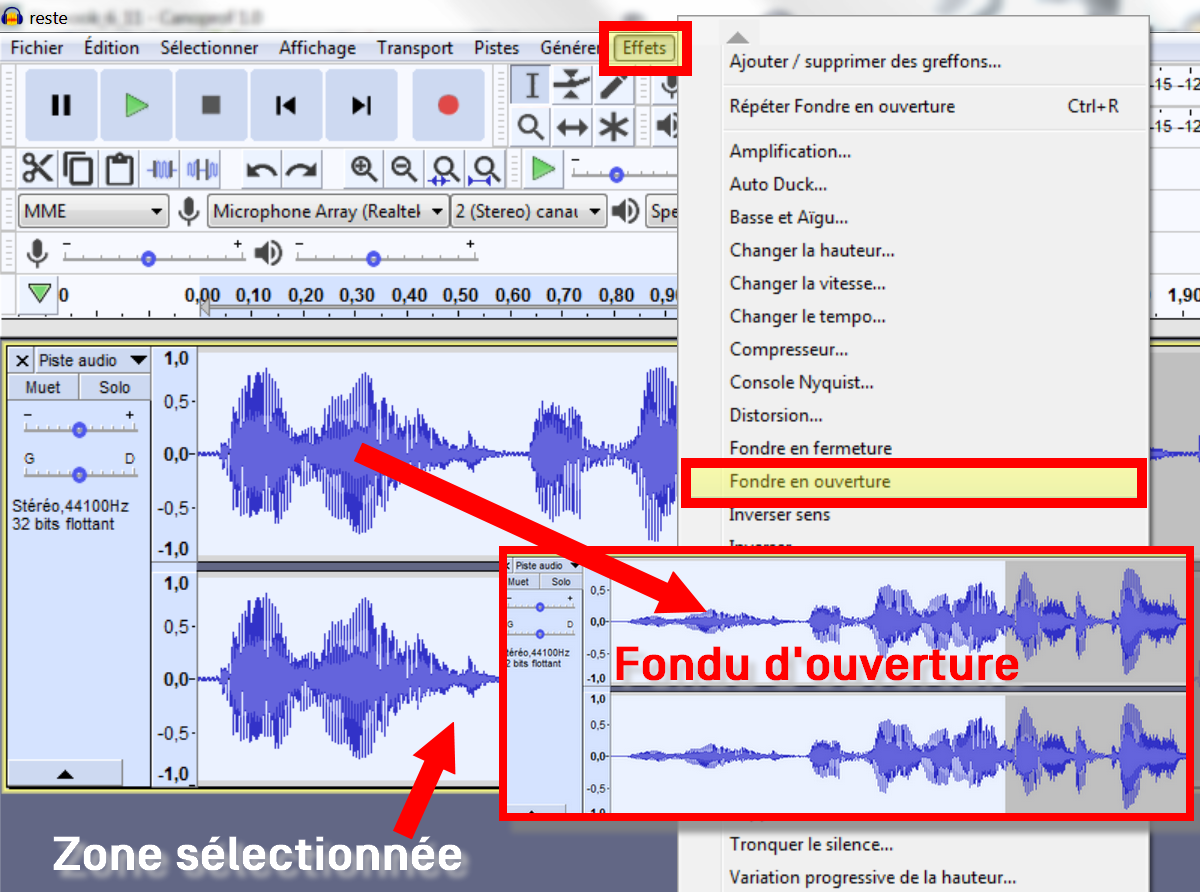 Prise en main du logiciel Audacity